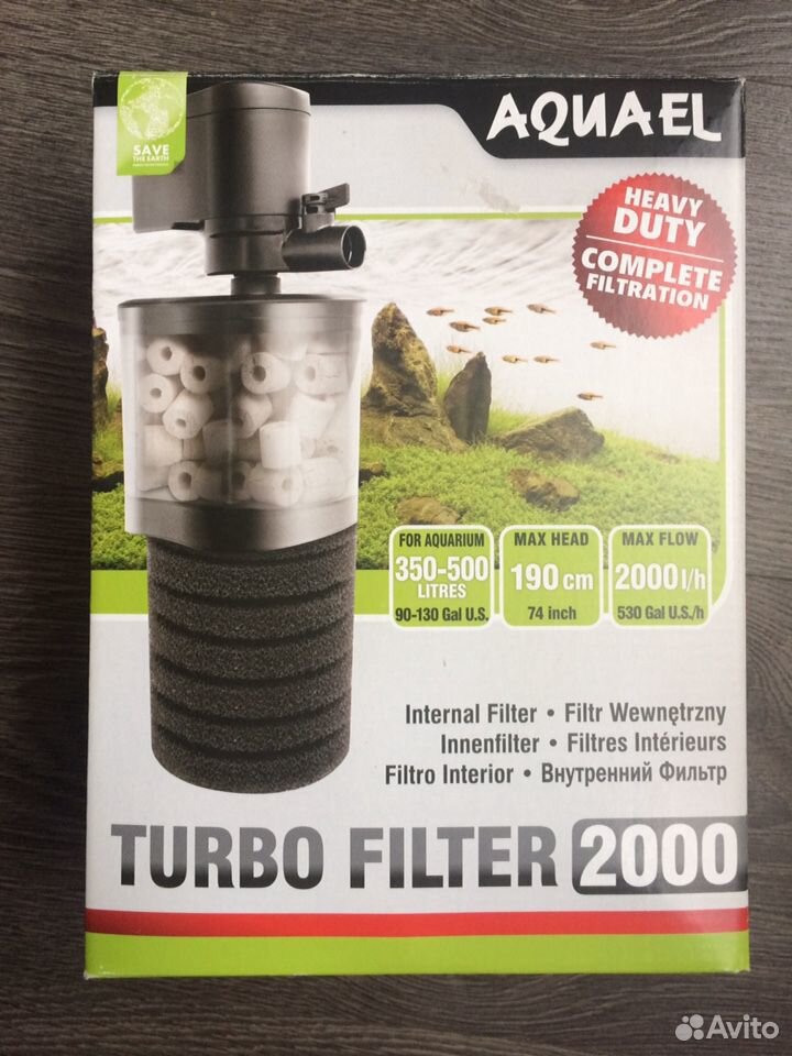 Внутренний фильтр aquael turbo filter 2000