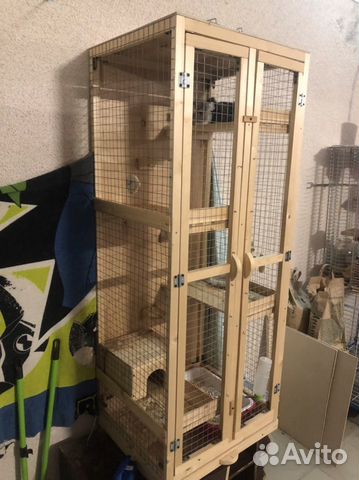 Вольер с шиншиллами